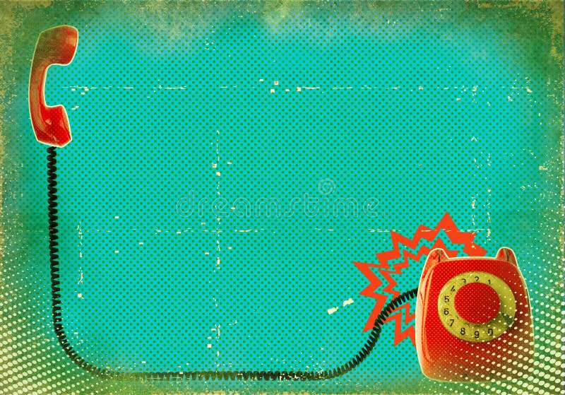 Retro Communication Poster Background Stock Illustration - Illustration ...