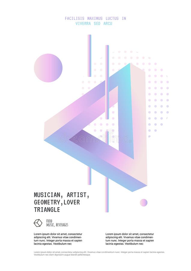 Poster with Optical Illusion. Penrose Triangle. Stock Vector ...