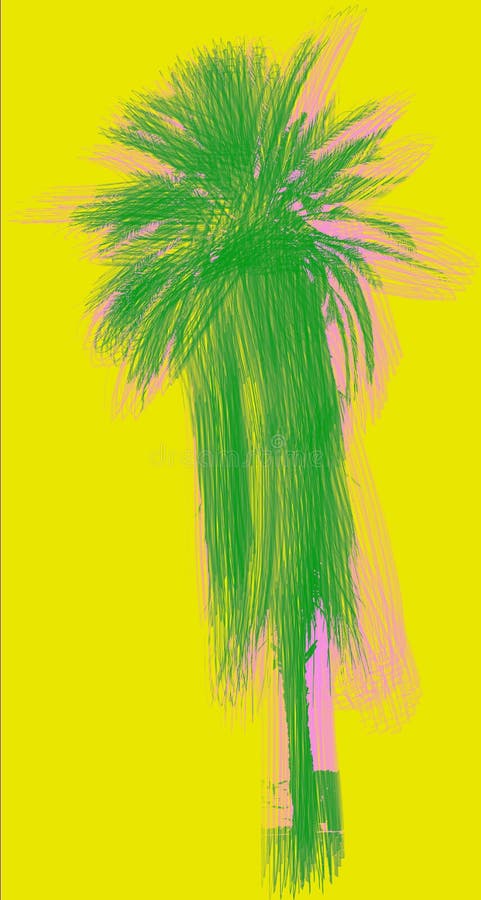 Poster with palm tree stock illustration. Illustration of travel ...