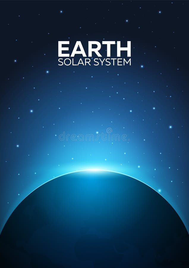 Poster Planet Earth and Solar System. Space Background. Stock ...