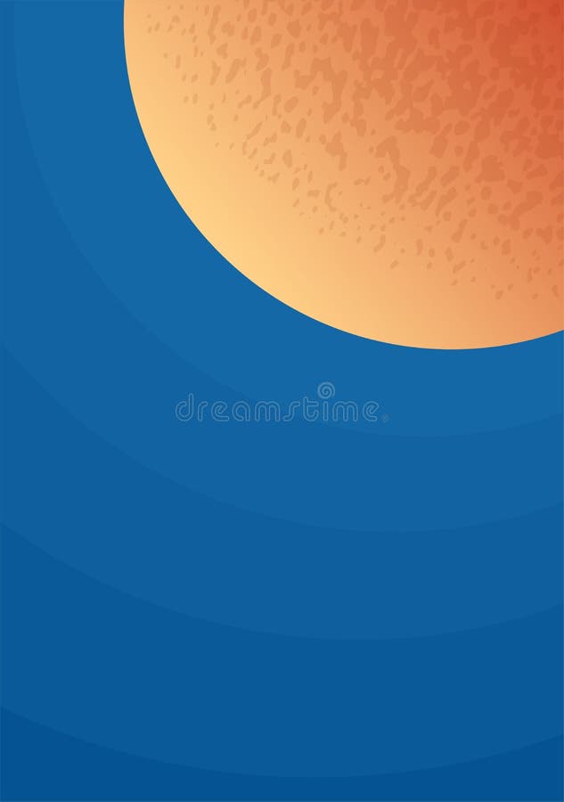 Poster with the Planet Mars on a Blue Space Background Stock Vector ...