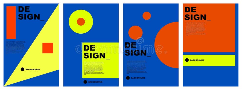 Abstract Flat Background Set for Banner, Poster, Template, Design ...