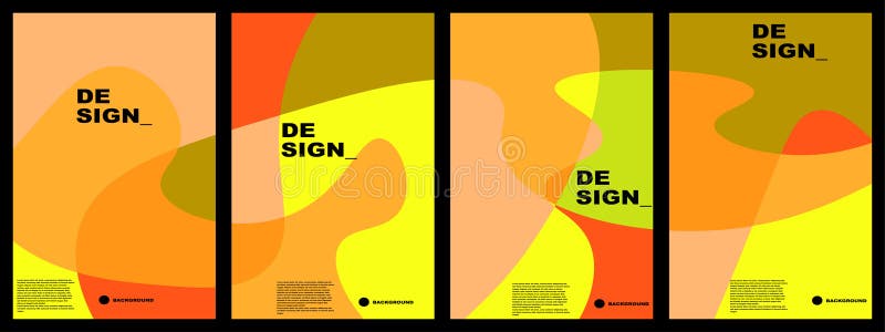 Abstract Flat Background Set for Banner, Poster, Template, Design ...