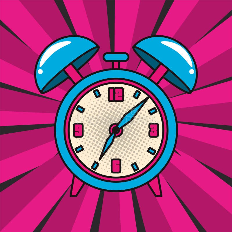 Alarm Clock In Pop Art Style Stock Vector - Illustration of retro, time ...