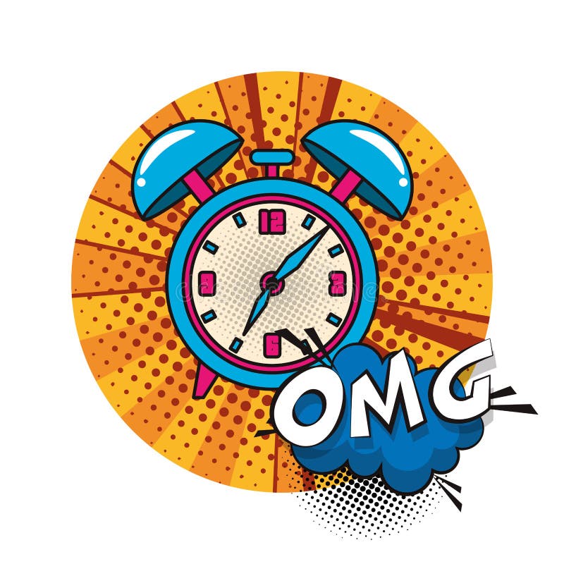Poster Pop Art Style with Alarm Clock Stock Vector - Illustration of ...