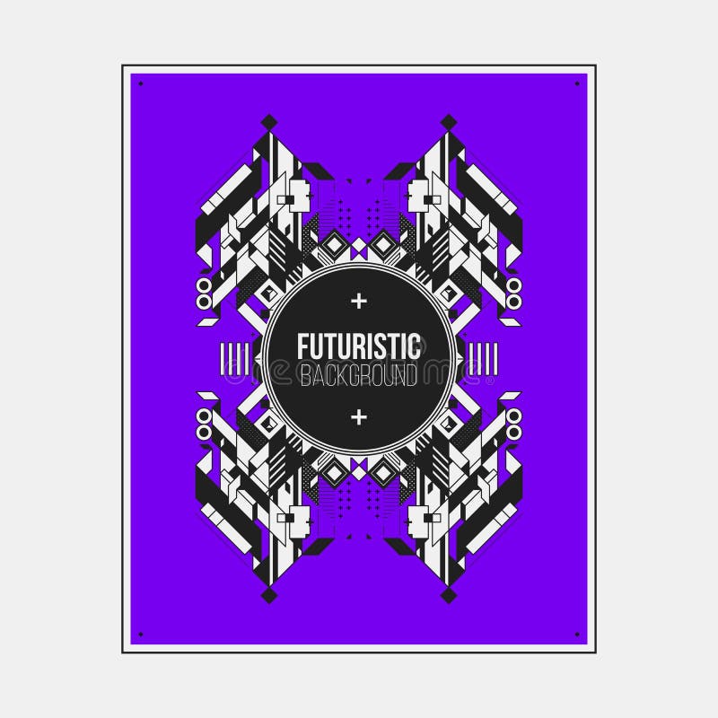 Poster/print Template with Symmetric Abstract Element on Colorful ...