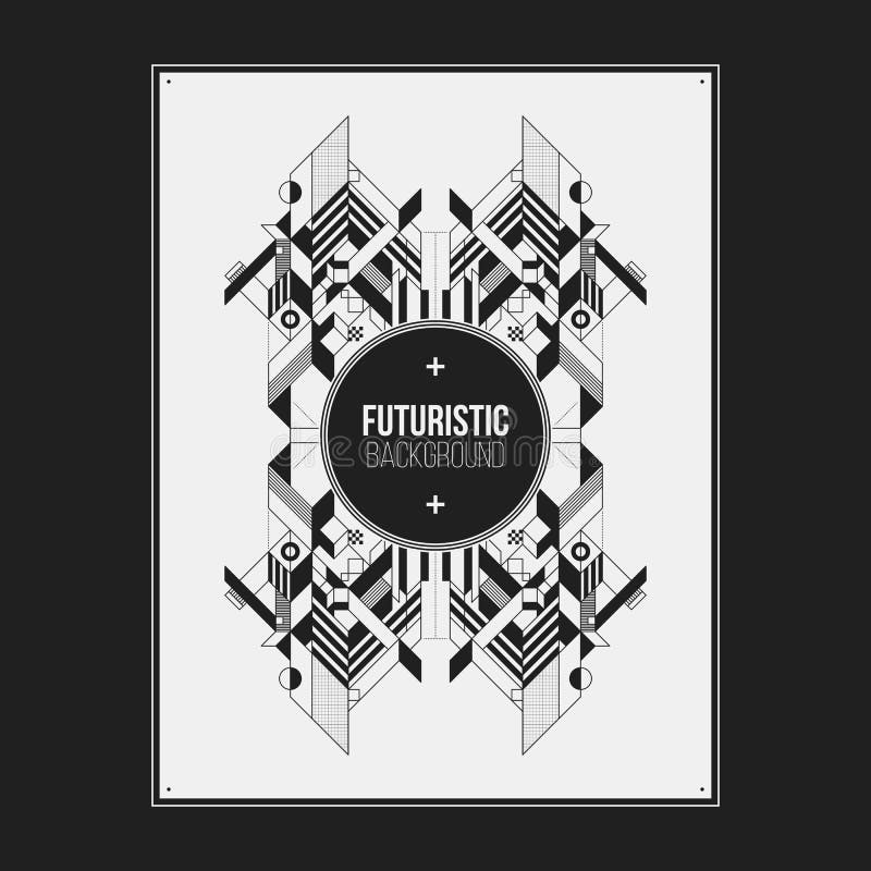 Poster/print Template with Symmetric Abstract Element Stock Vector ...