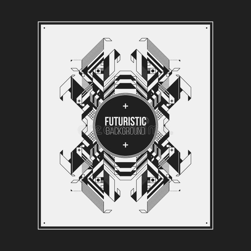 Poster/print Template with Symmetric Abstract Element Stock Vector ...