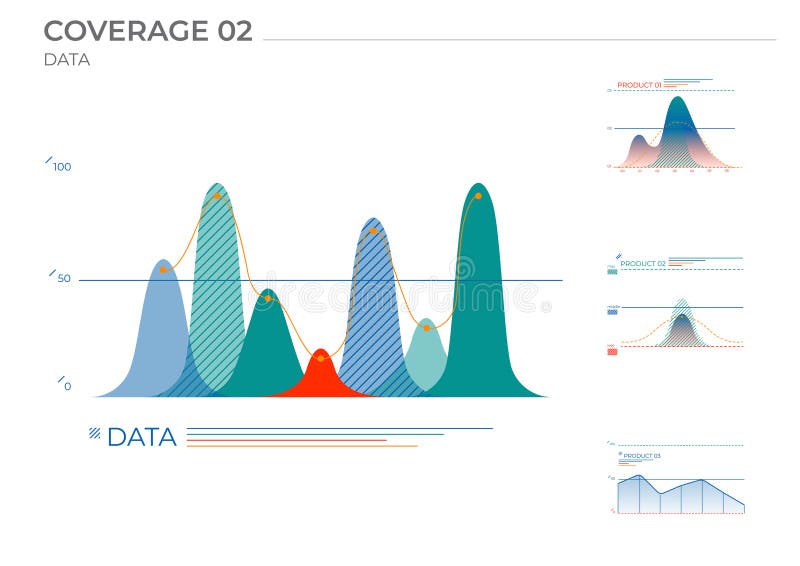 Poster Process Data Charts in Color. Vector Elements Charts. Stock ...