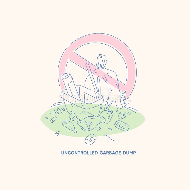 No dumping garbage stock illustration. Illustration of outdoors - 4249978