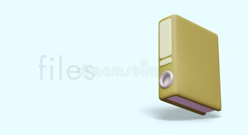 Poster with Realistic Big Green Folder for Files with Documents Stock ...