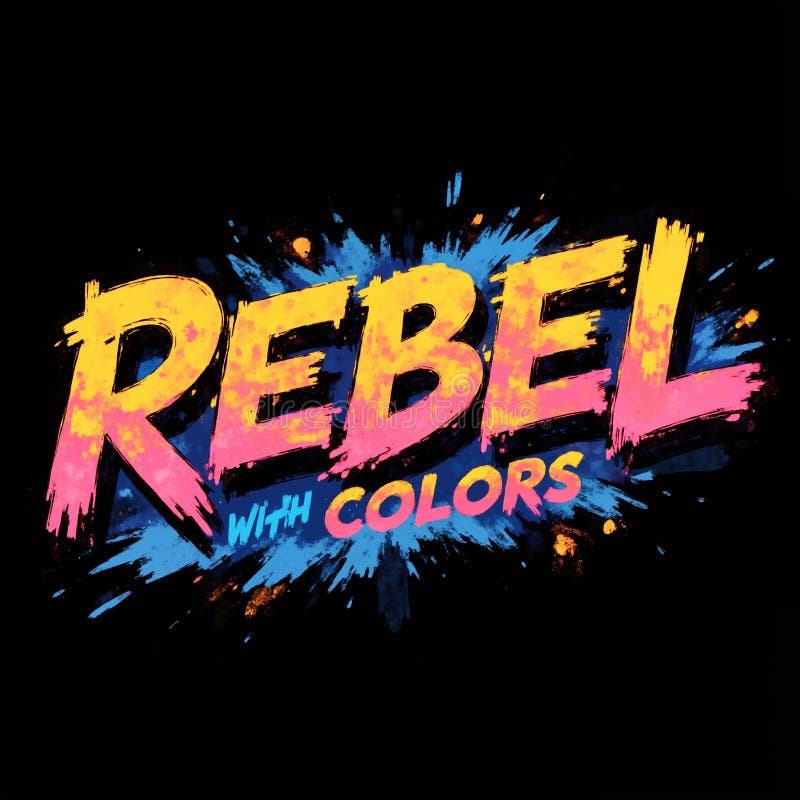 A Poster for a Rebellious Art Show with a Splash of Colors Stock ...