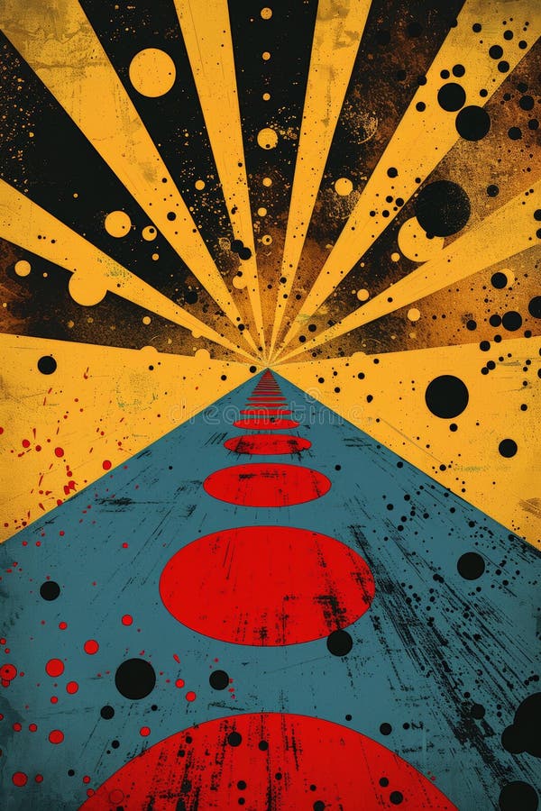 A Poster with a Red Line Going Down the Middle of it, AI Stock Photo ...