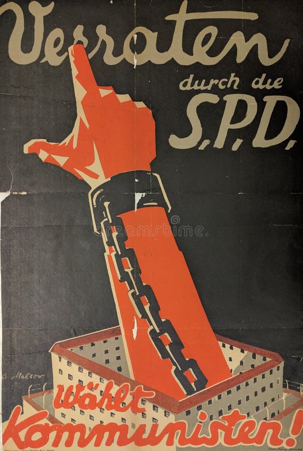 Poster From The Reichstag Elections In Germany, 1928. Picture Image ...