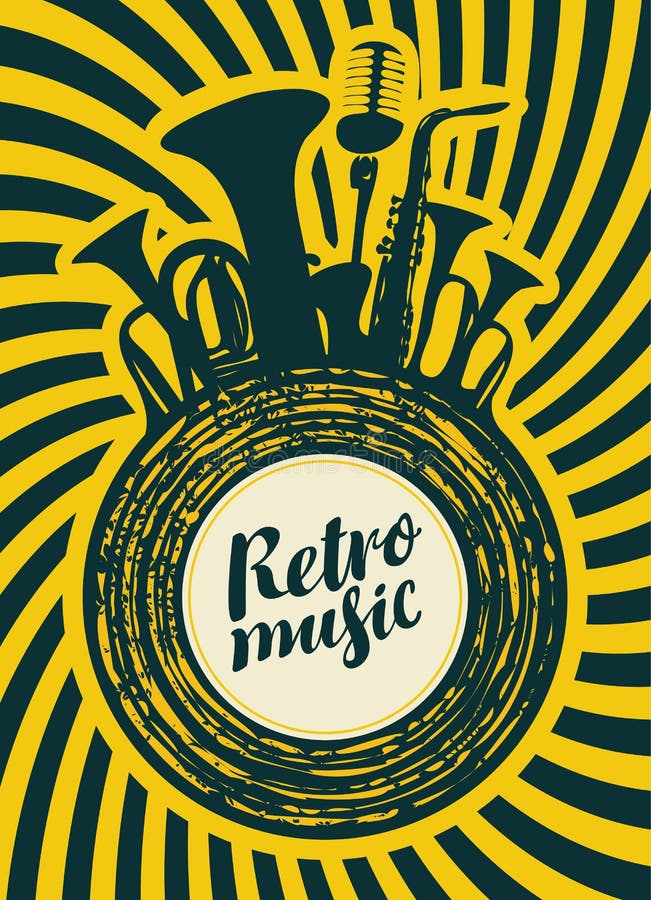 Poster for the Retro Festival Stock Vector - Illustration of microphone ...