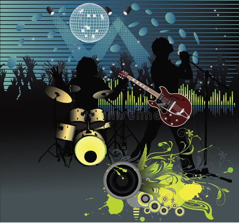 Poster,rock festival band stock vector. Illustration of sing - 8108743