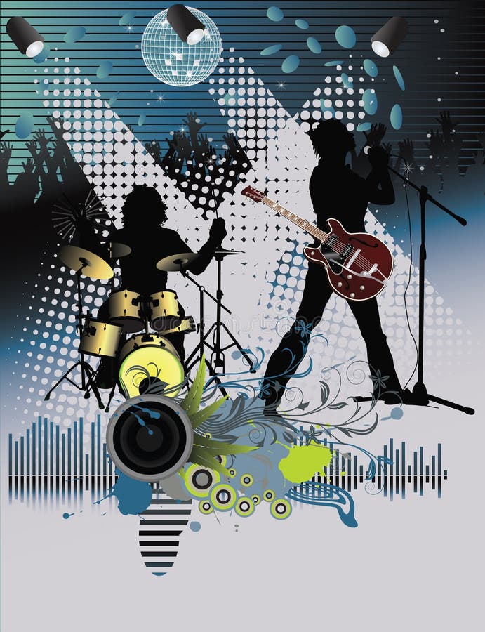 Poster,rock festival band stock vector. Illustration of sing - 8108743