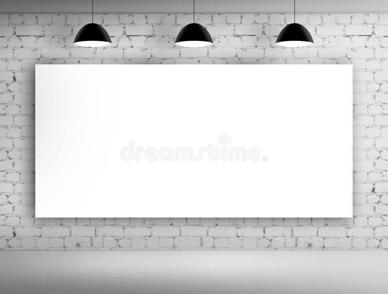 Poster in room stock image. Image of room, poster, floor - 98970527