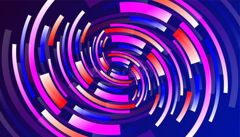 Poster with Round Pattern. Futuristic Digital Abstract Background Stock ...