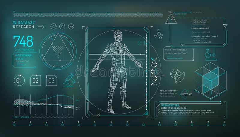 Set of Infographic Elements about the Study of the Human Genome. Stock ...