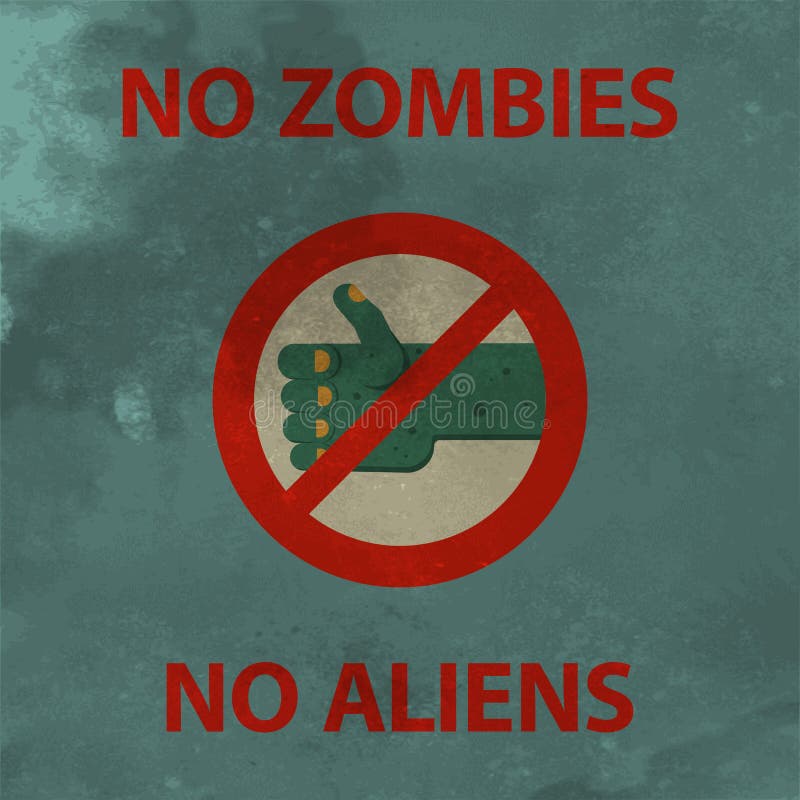 No aliens sign. Vector. stock vector. Illustration of restricted ...