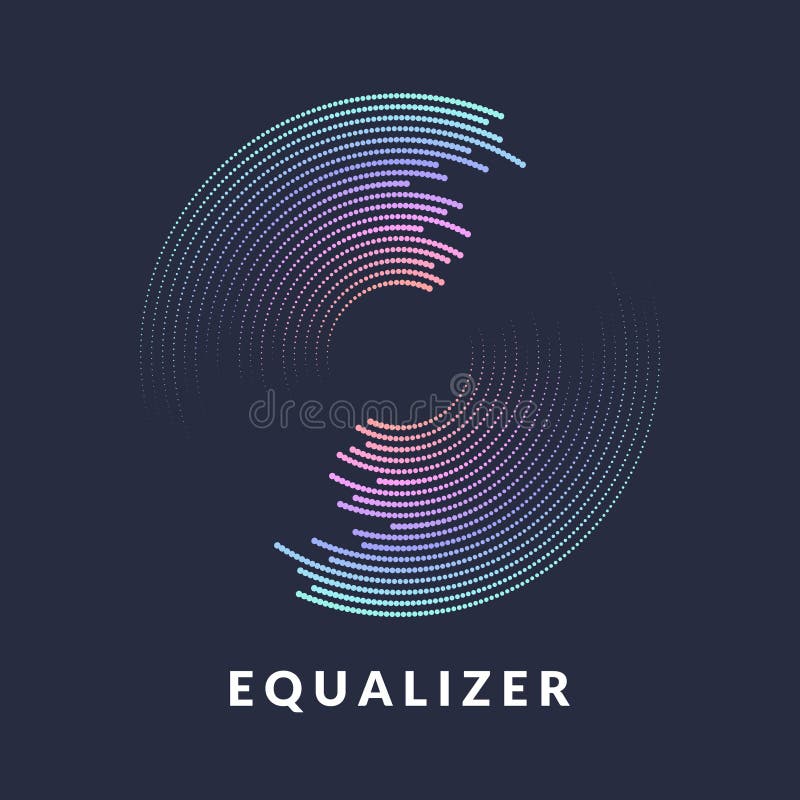 Poster of the Sound Wave. Vector Illustration on Dark Background Stock ...