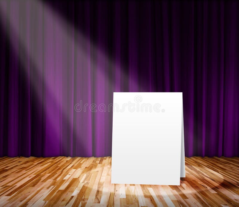 Poster Standing on Stage for Information Message. Stock Photo - Image ...