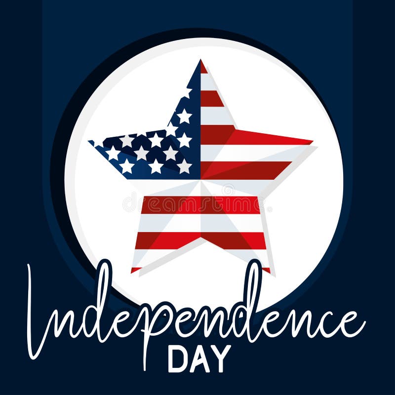 Poster Star Usa Independence Vector Illustration Stock Vector ...