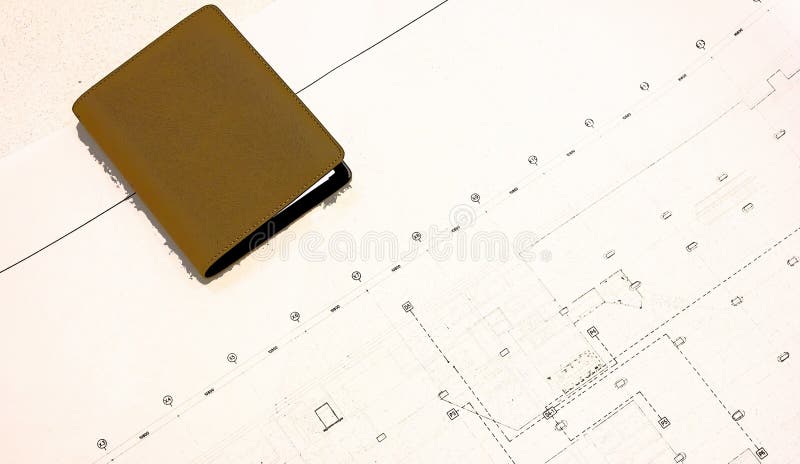 Poster Style Book Draft Paper Building Stock Image - Image of desk ...