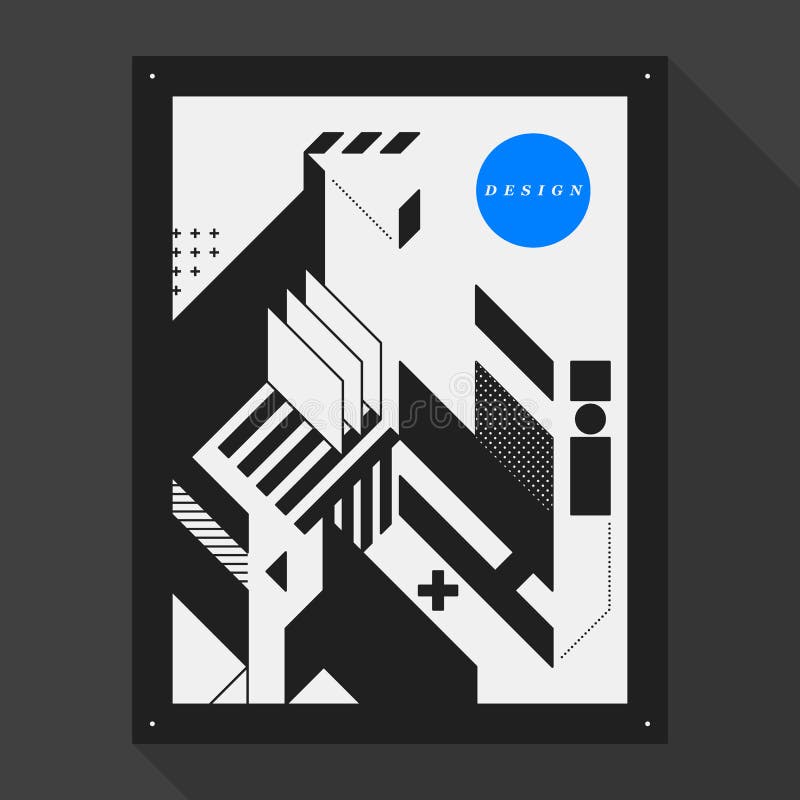 Poster Template with Abstract Elements Stock Vector - Illustration of ...