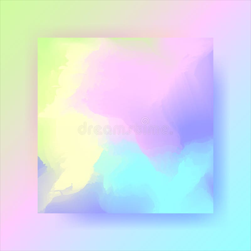 Poster Template with Abstract Gradient Mesh Background in Soft Neon ...