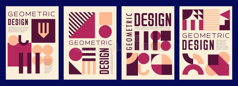 Poster Template, Abstract Modern Geometric Pattern Stock Vector ...