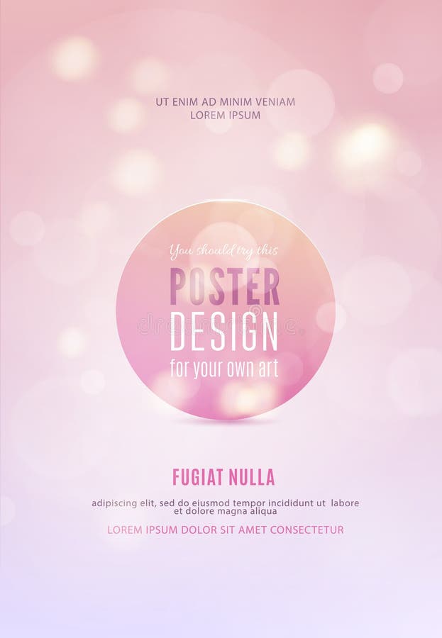 Poster Template With Bokeh Lights Background. Stock Vector ...