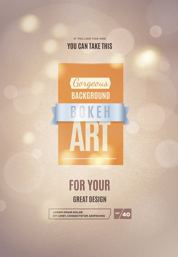 Poster Template with Bokeh Lights Background. Stock Vector ...