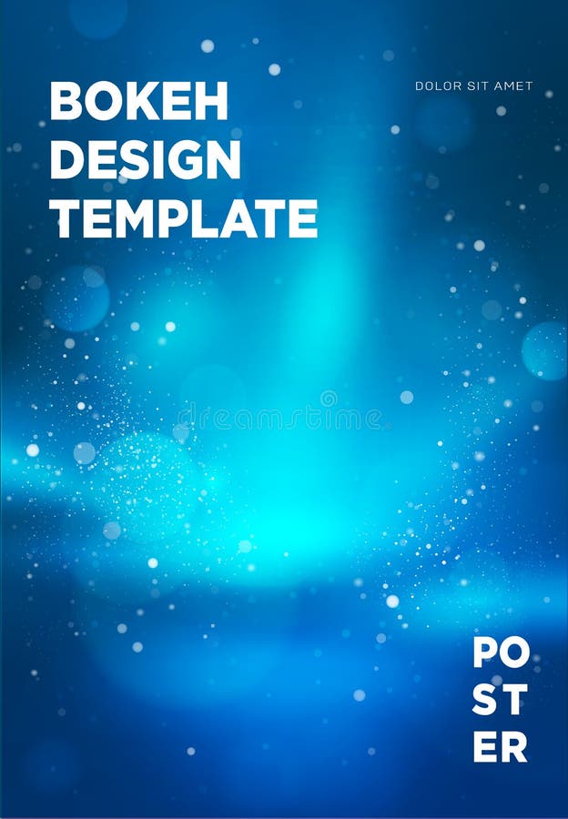Poster Template with Bokeh Lights Background. Stock Vector ...