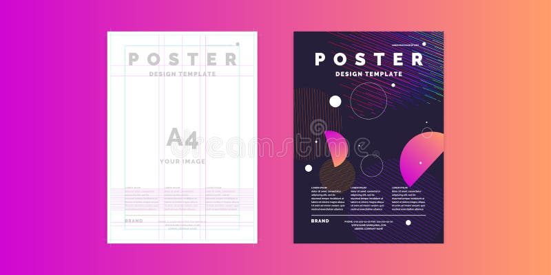 Poster Template for Business and Cover Modern Journal. Abstract ...