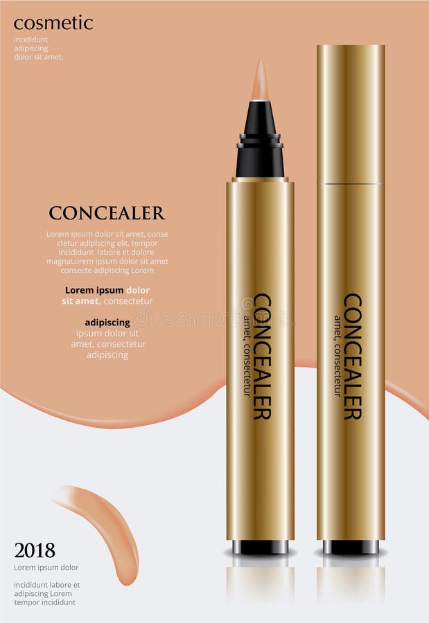 Poster Template Design Concealer with Package Stock Vector ...