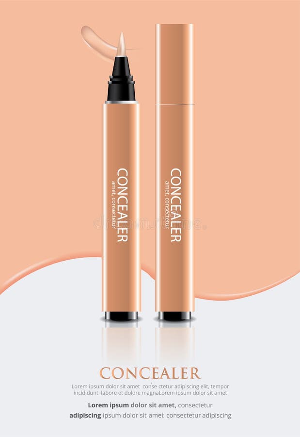 Poster Template Design Concealer with Package Stock Vector ...
