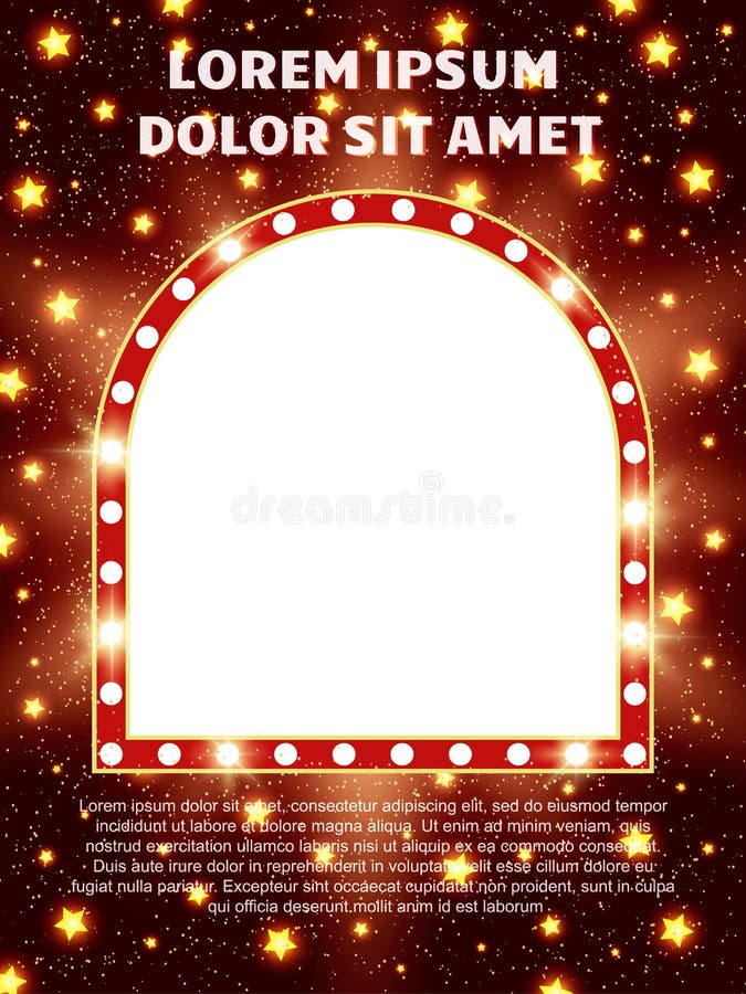 Retro Banner on Colorful Shining Background Stock Illustration ...