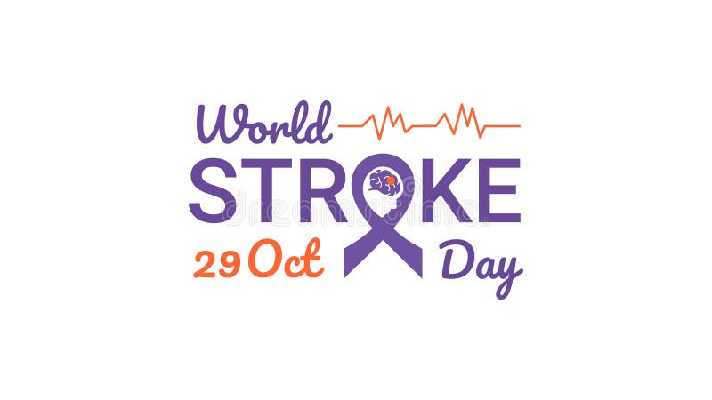 World Stroke Day Poster Template Design Stock Vector - Illustration of ...