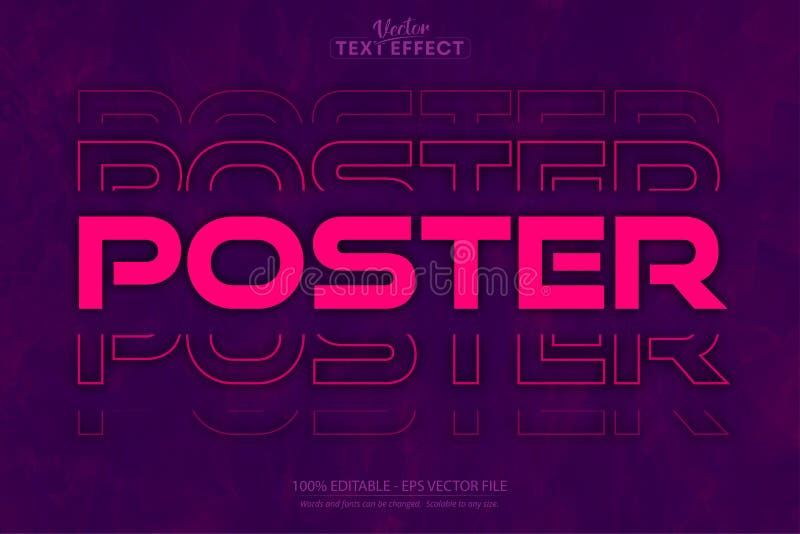 Poster Text Effect, Editable Creative and Minimal Font and Text Style ...