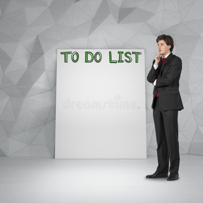Poster with to do list stock photo. Image of drawing - 48605468