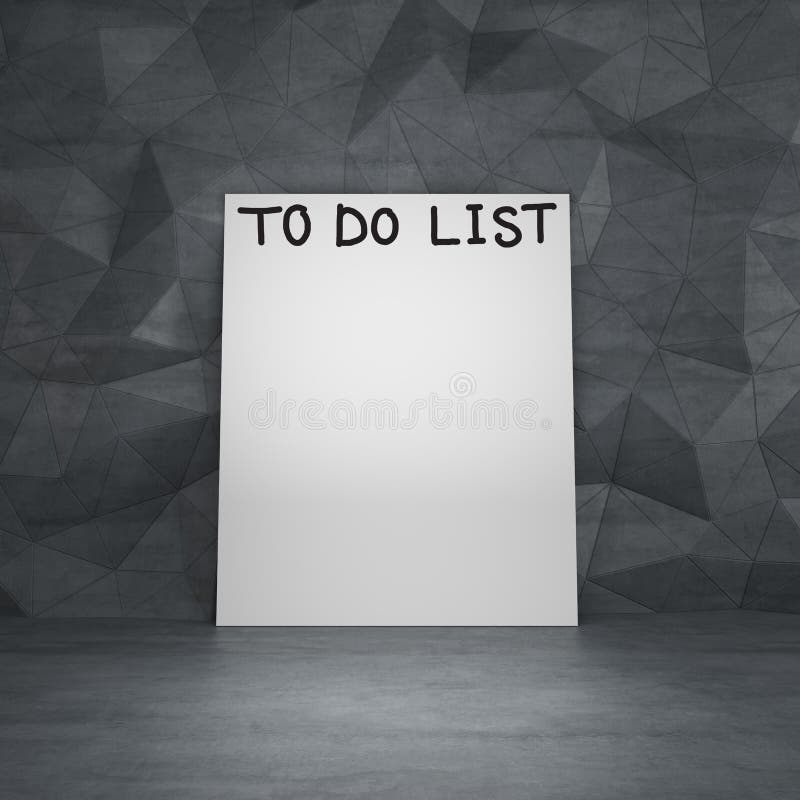 Poster with to do list stock illustration. Illustration of commercial ...