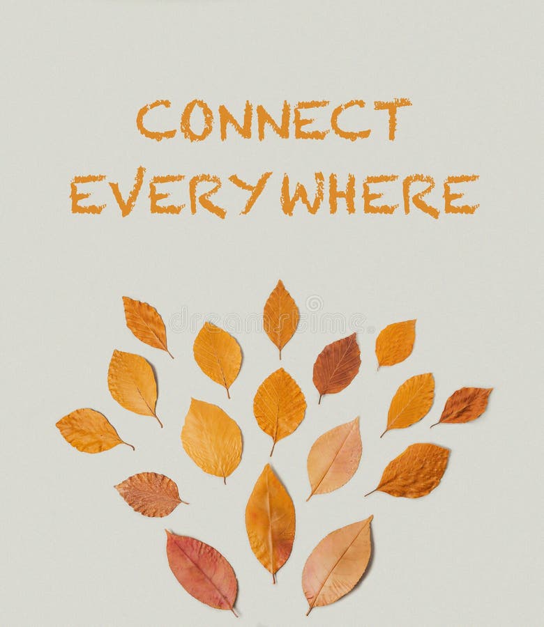 A Poster with a Tree Made of Leaves Stock Image - Image of holiday ...