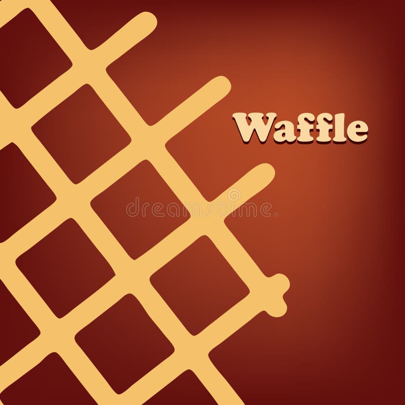 Poster Waffle stock vector. Illustration of flour, dessert - 273289410