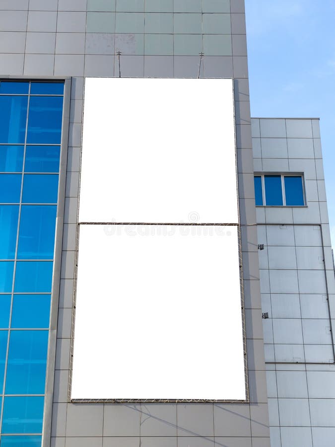 Poster on the Wall of the Building. Blank for Design Stock Image ...