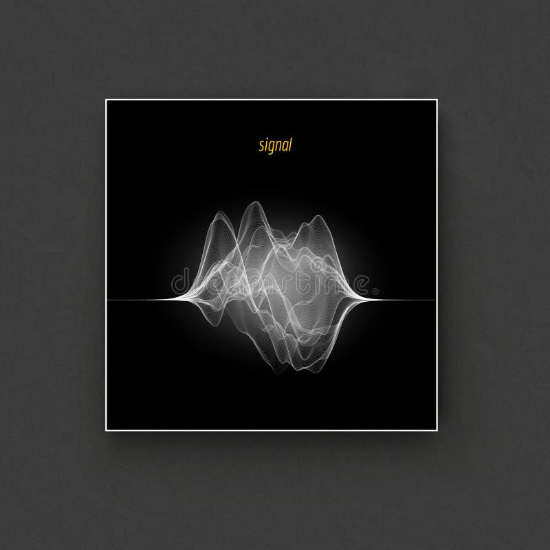 Poster on the Wall with Signal on Black Background. Vector Illustration ...