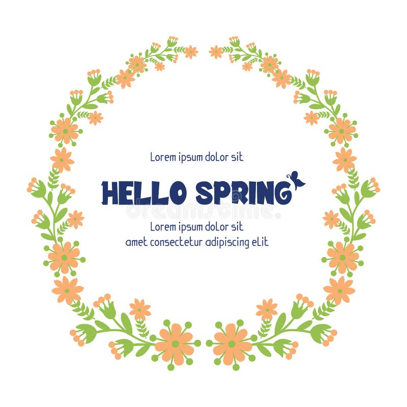 Poster Wallpapers Design for Happy Spring, with Antique Leaf and Flower ...
