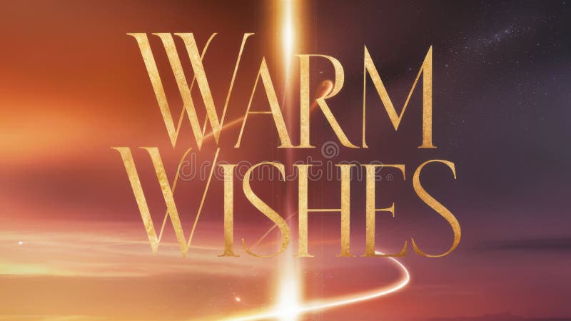 A Poster for Warm Wishes with a Golden Light Shining through it, AI ...