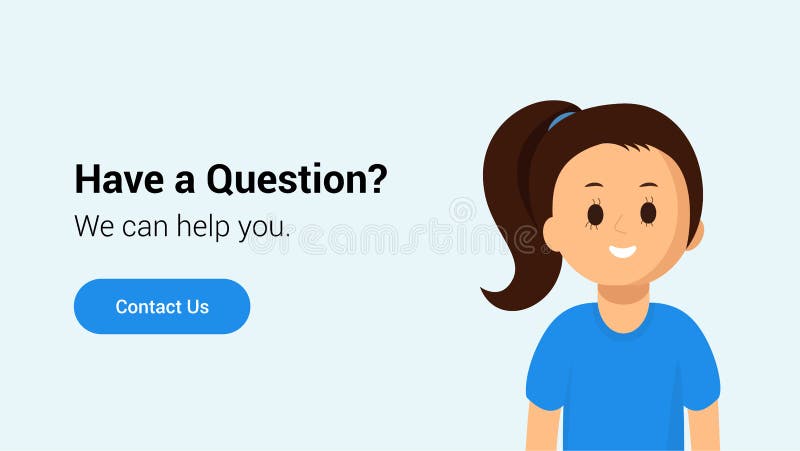 Have Questions Horizontal Banner Stock Vector - Illustration of design ...